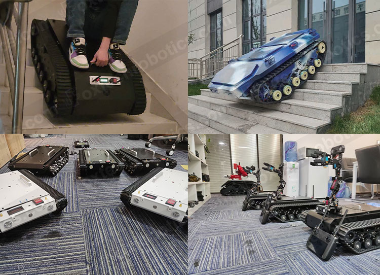 FOXTECHROBOT - Tr500s 50kg Payload Crawler Tank Tracked Undercarriage ...