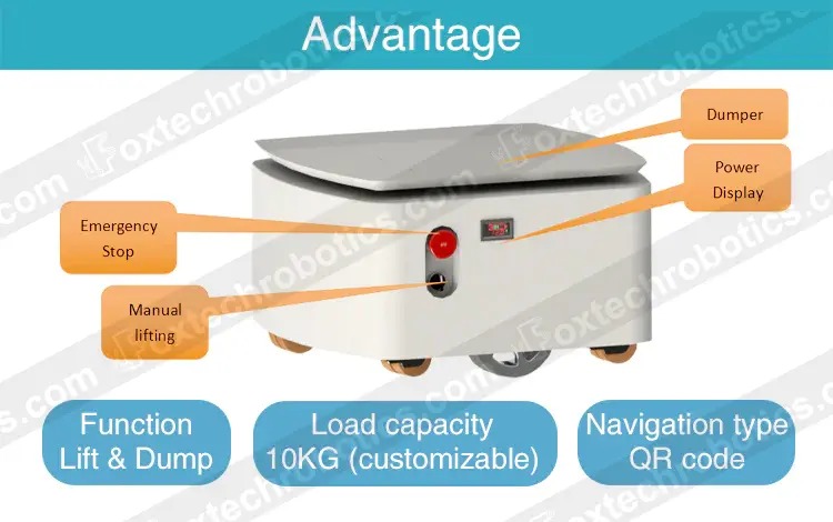 FD10 10kg 80kg 100kg Warehouse Loading Transport Qr Code Autonomous Agv ...