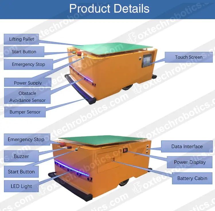 JS10 Custom Industry Heavy Load Unmanned Smart Agv Mobile Food Delivery ...