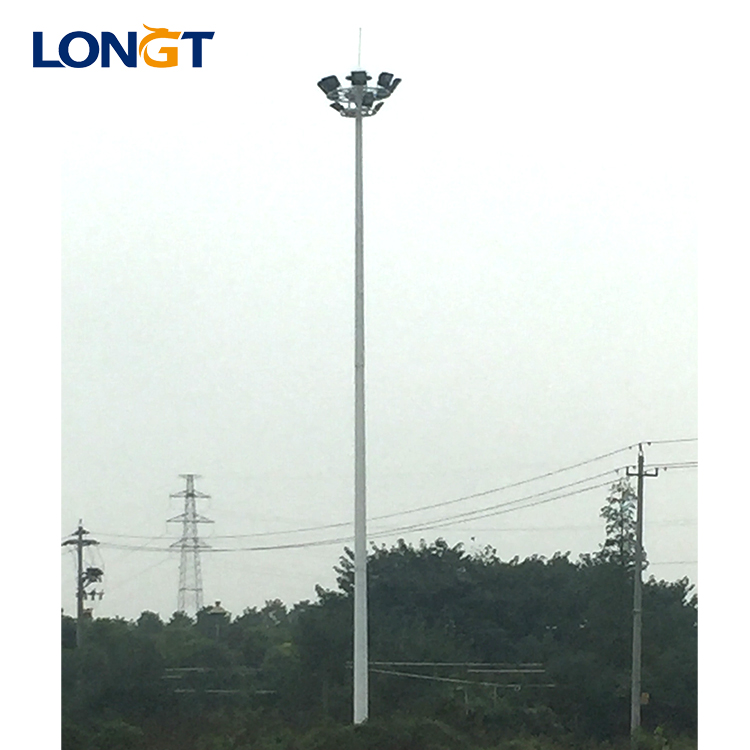 LONGT - Q235 Steel Pole 30m High Mast Pole Opening Door High Mast