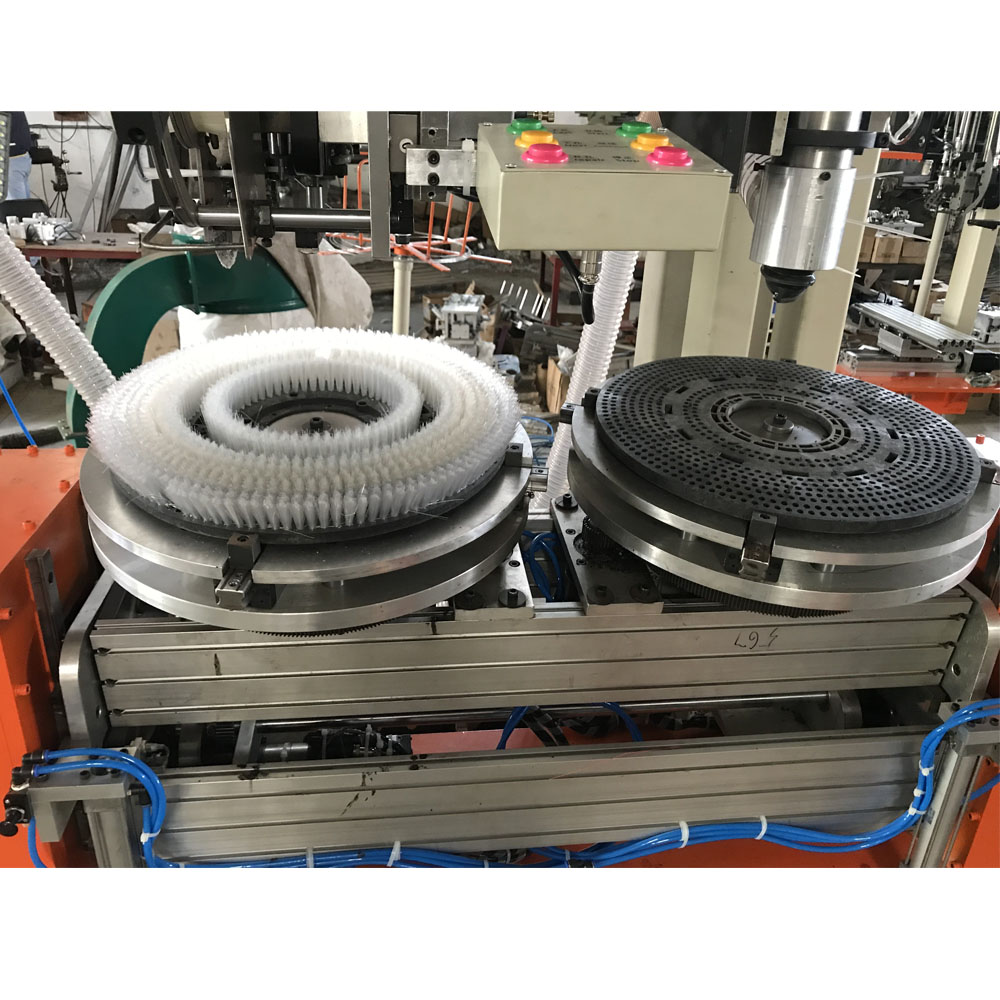 2-Axis Double Head Drilling & Single Head Tufting Industrial Brush Machine