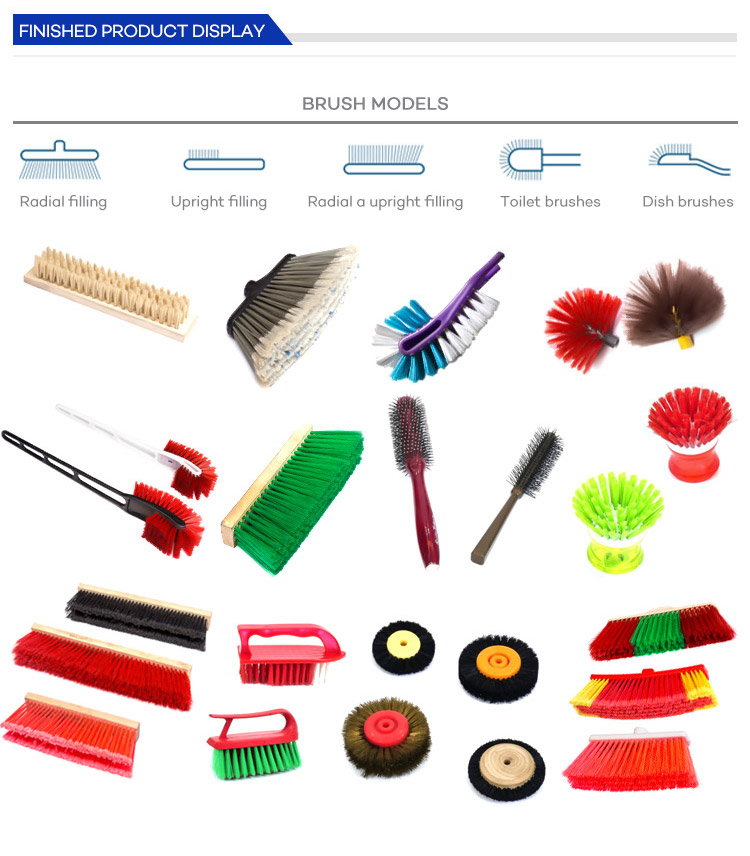 Automatic 5 Axis Broom Brush Tufting Machine, 2 Drilling 1 Tufting ...