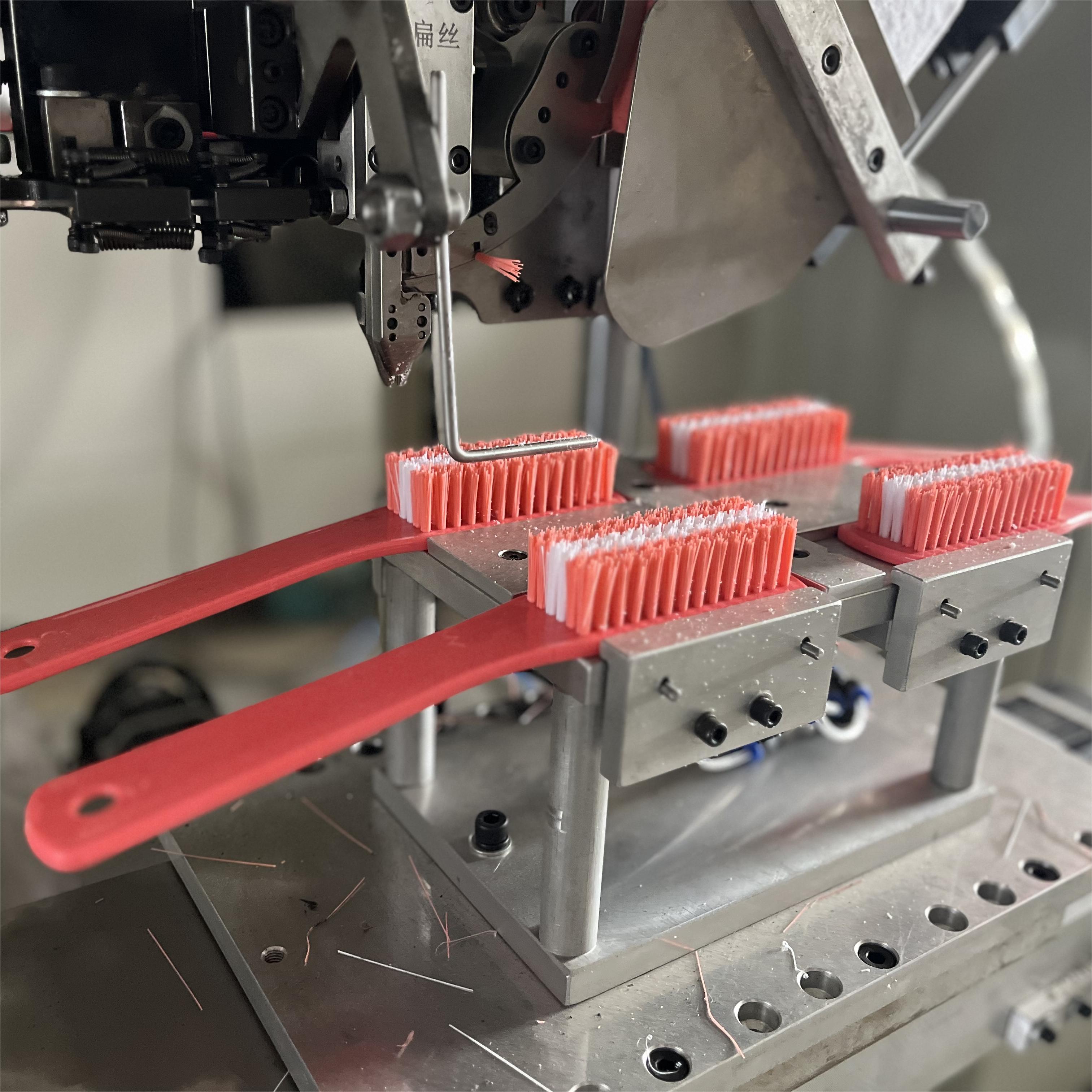 Automatic 5 Axis Broom Brush Tufting Machine, 2 Drilling 1 Tufting ...