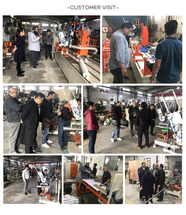 Automatic 5 Axis Broom Brush Tufting Machine, 2 Drilling 1 Tufting ...