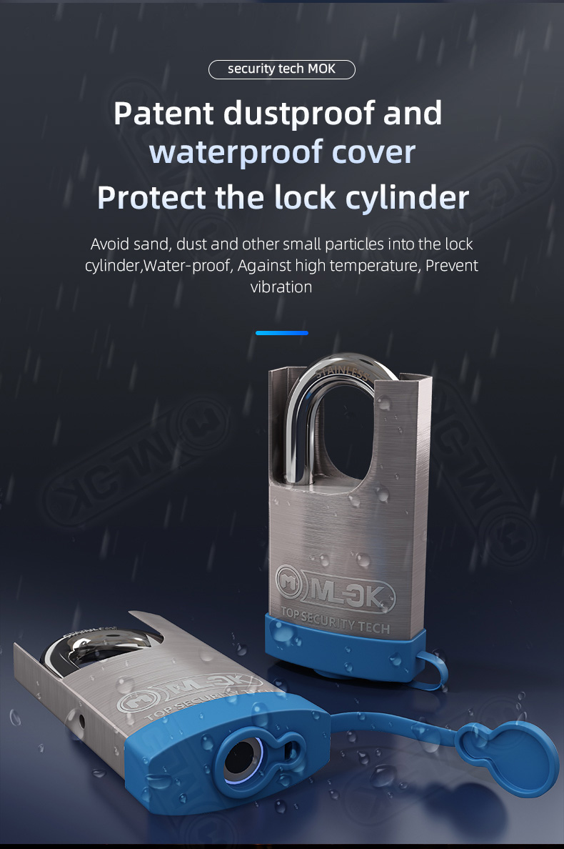 Moklock - Outdoor anti-theft waterproof fingerprint padlock smart lock ...