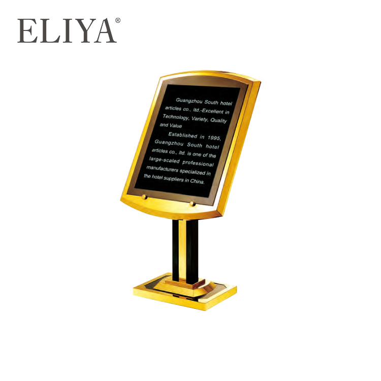 Luxury 5 star hotel lobby sign stand/Hotel display sign stand | ELIYA