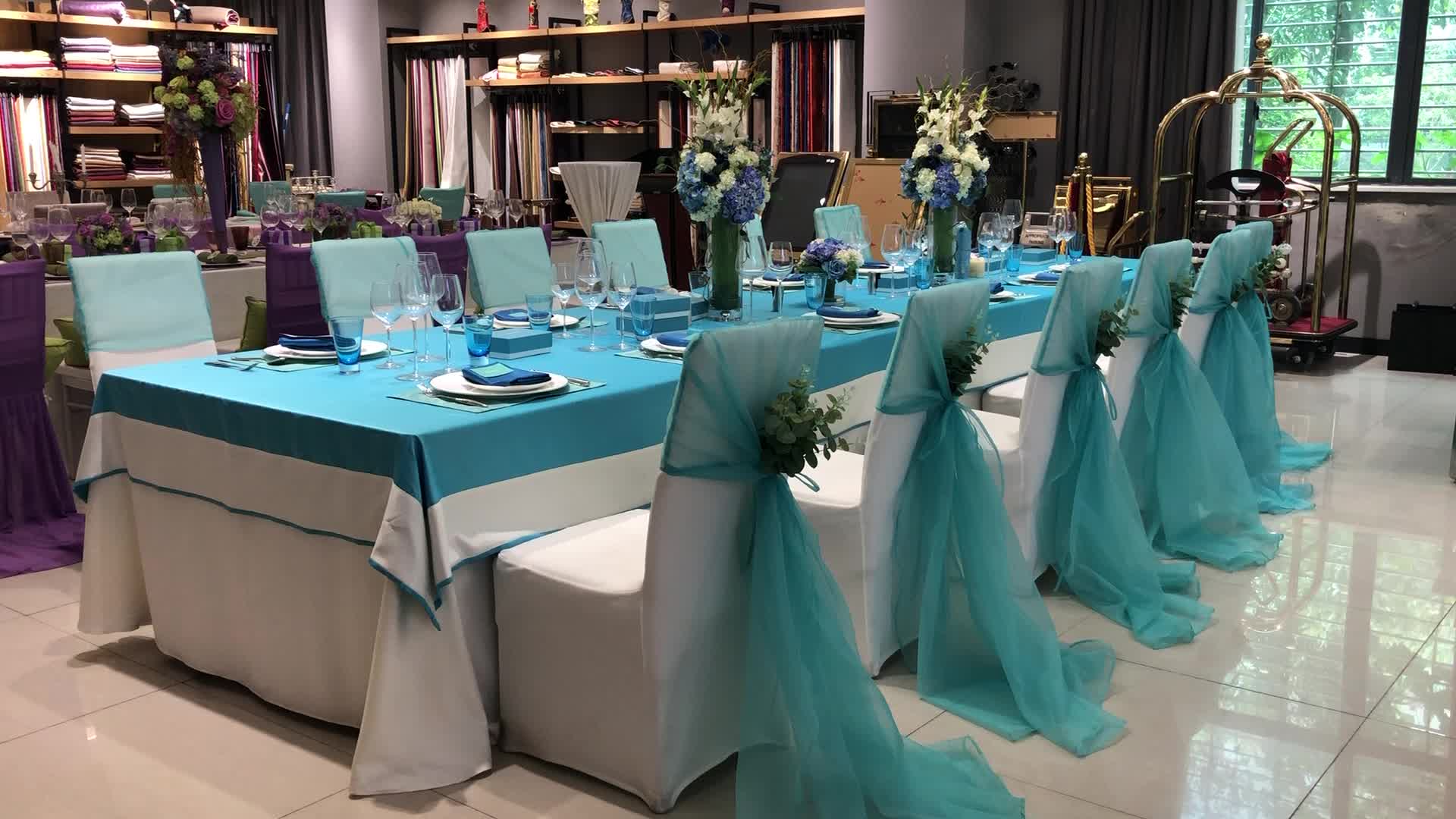 Customized 100% Polyester Hotel Custom Table Cloth Napkin Linen Banquet ...