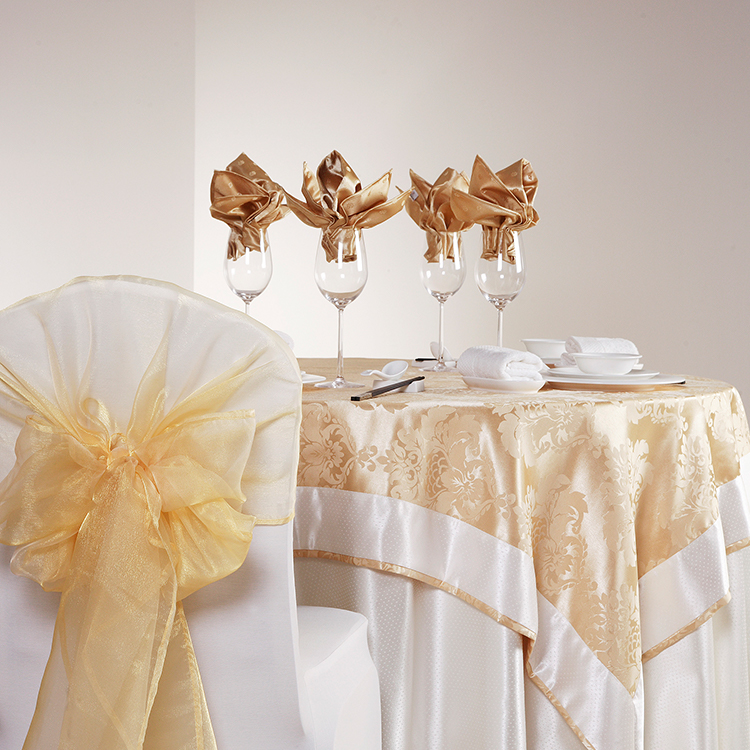 catering equipment polyester table cloth fabric decorative wedding table cover ELIYA