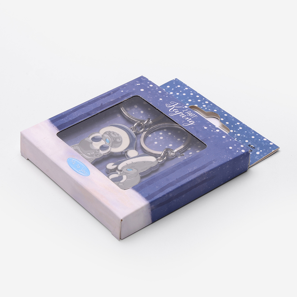 Custom Foldable Gift Paper Box for Keychain with PVC Window - Caicheng ...
