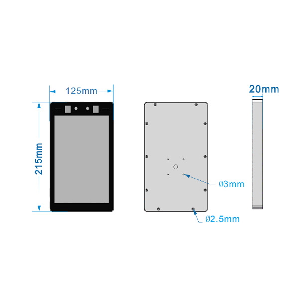 Face recognition and Temperature Detection AI Smart Camera With 8 Inch ...