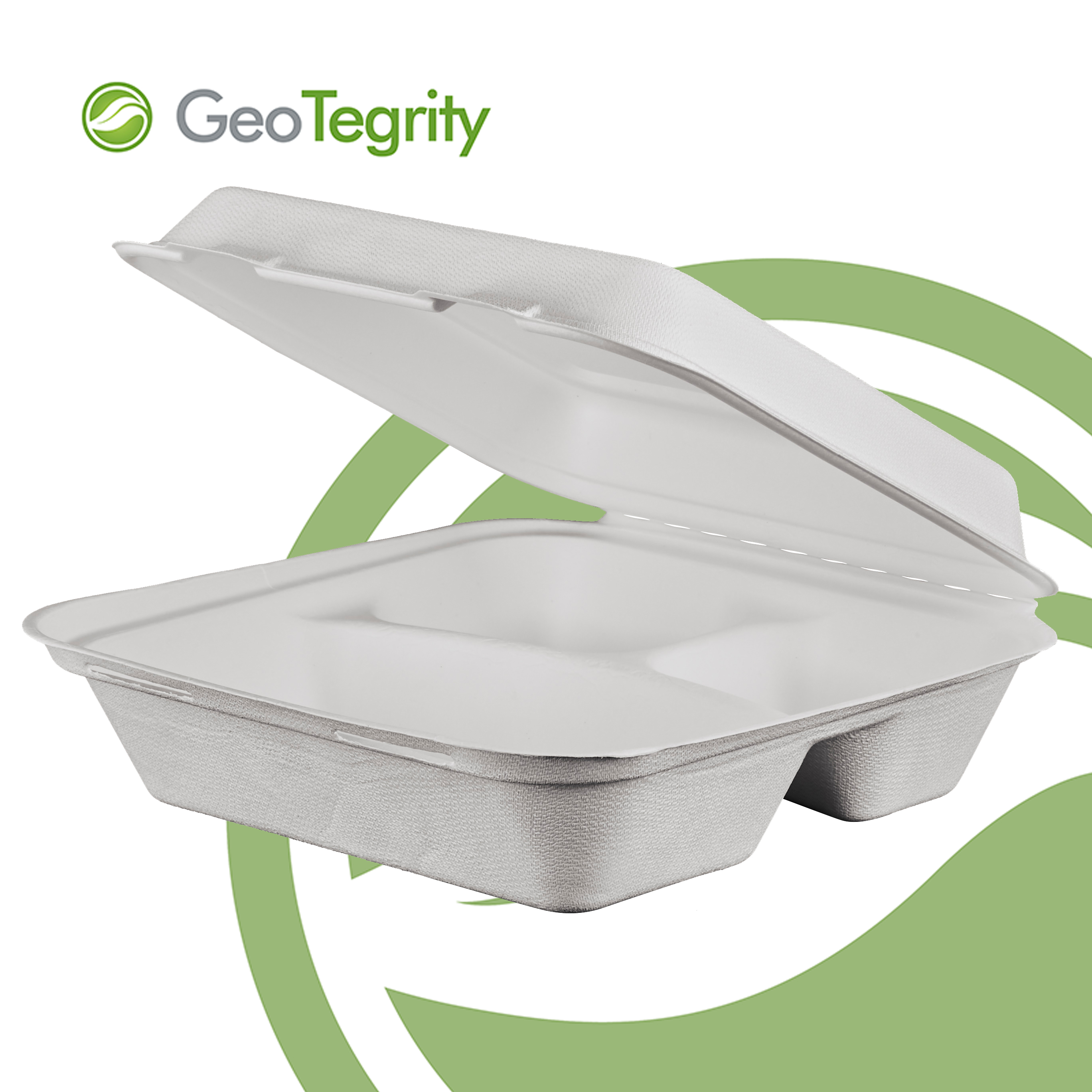 GeoTegrity - Biodegradable 3 Compartment Take Out Container Food ...
