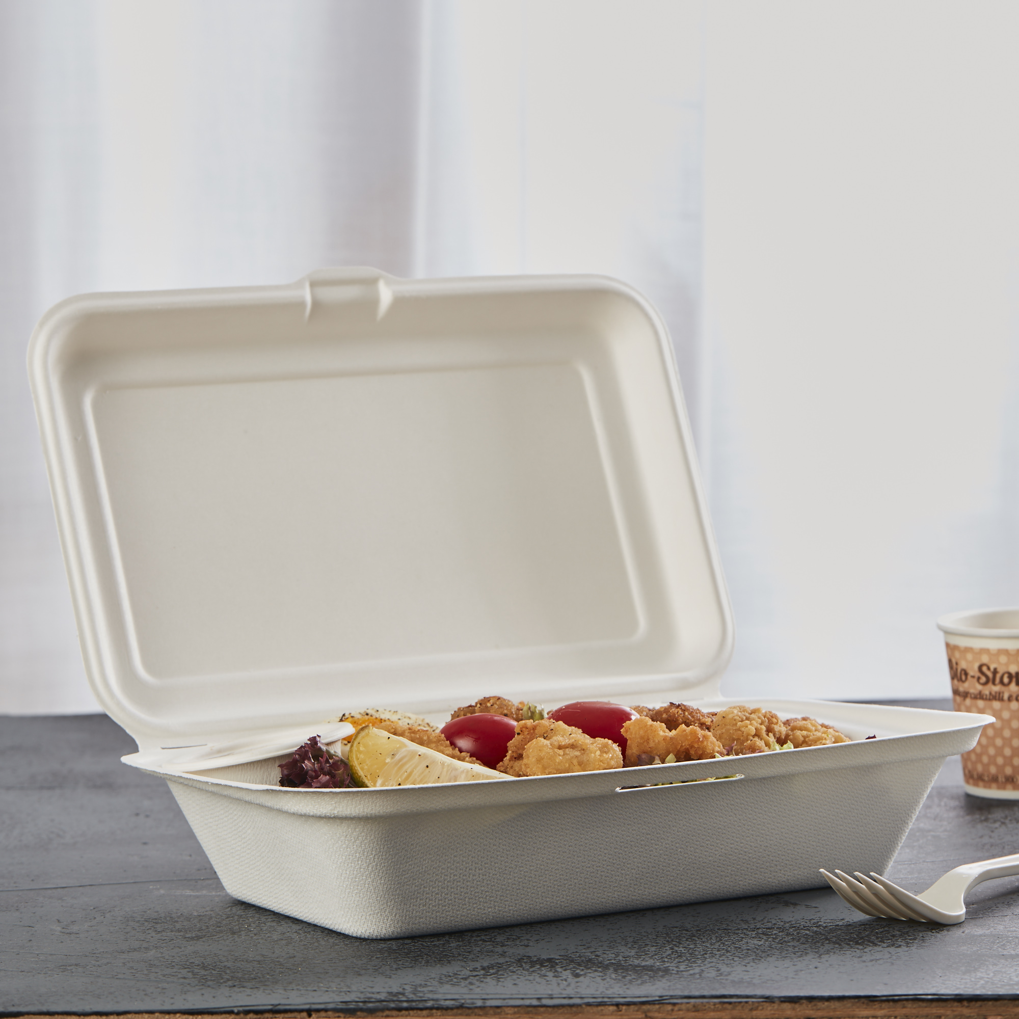Compostable Biodegradable Sugarcane Bagasse Pulp Take Away Packaging ...