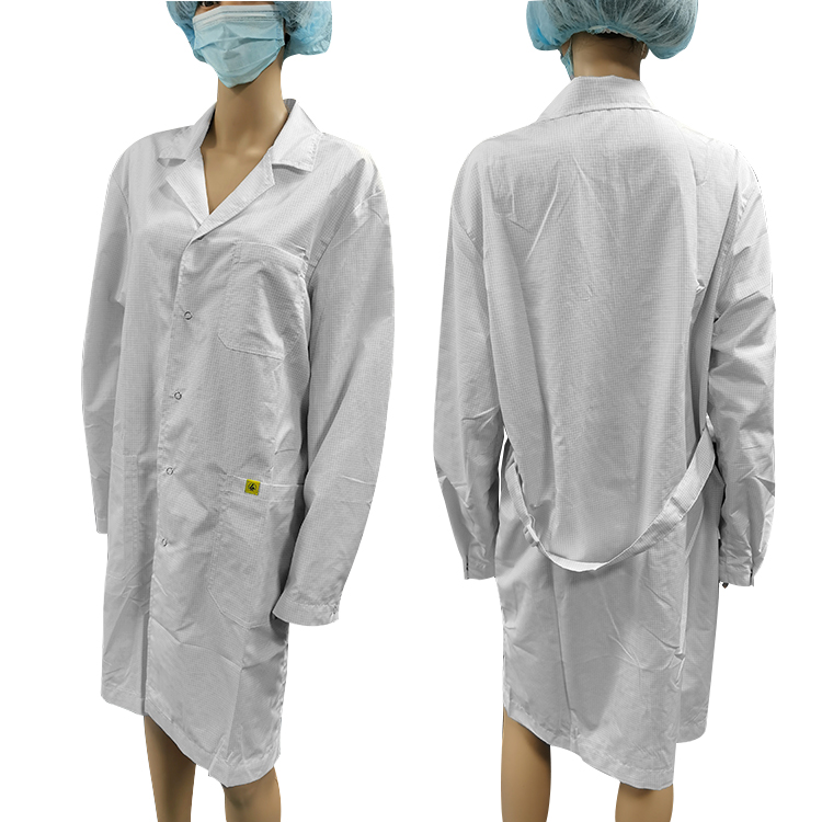 ALLESD - Polyester And Cotton Lab Coats Cleanroom ESD Smock Anti-static ...