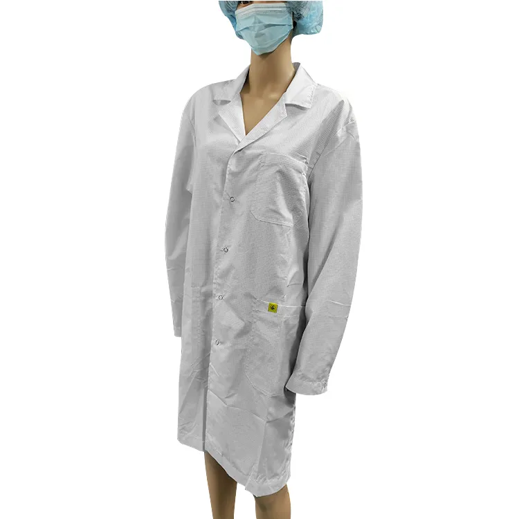 polyester lab coat safety