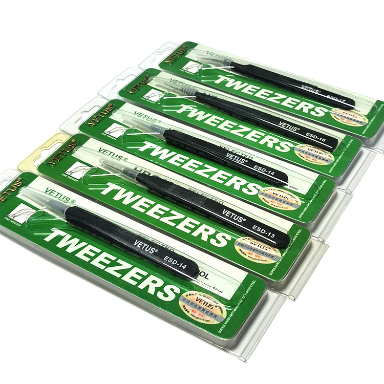 ALLESD - Original VETUS Anti-static Tweezers High Precision Anti Static ...