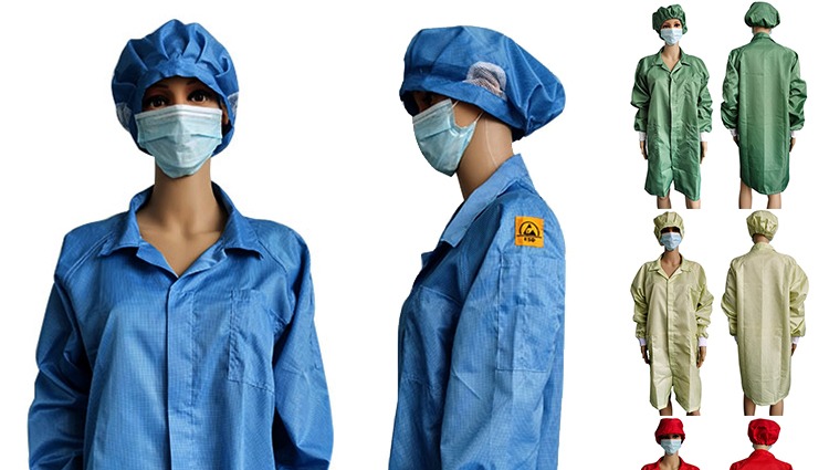 ALLESD - Green Color Workshop Wear ESD Uniform Anti-static Smock for ...