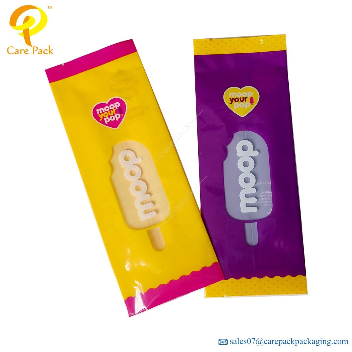 Care Pack - Custom Printed Ice Pop Packaging Popsicle Pouch Ice Cream ...