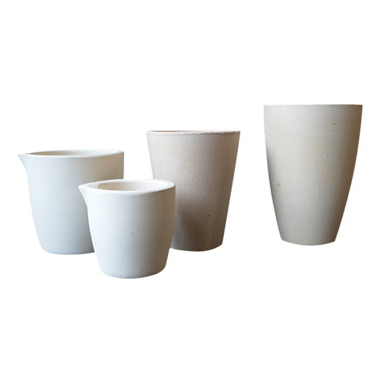 XTL - muffle furnace supplier Ceramic fire clay crucible with spout ...