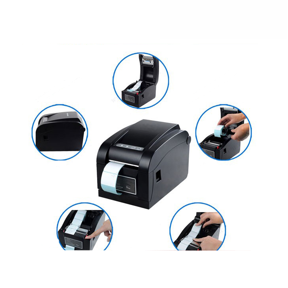 80mm Barcode Thermal Printer DTP350B POS USB Thermal Barcode Label ...