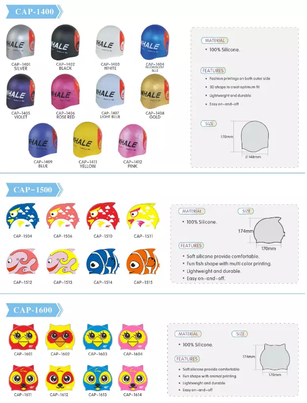 Silicone Easy On/Off Custom Swimming Hats