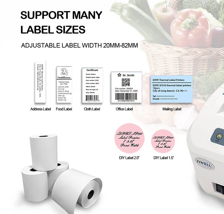 Zywell 3" Thermal Label Printer: High Quality, Stable Performance