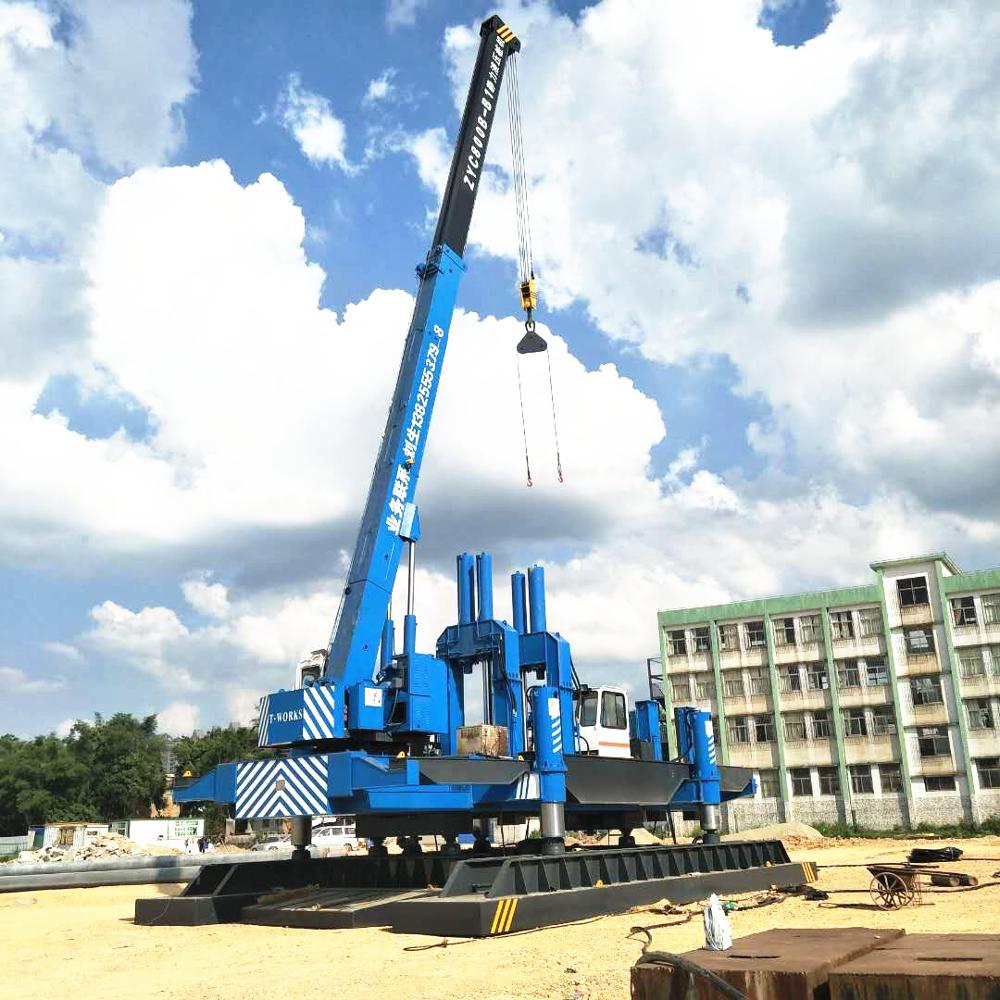 T-works - Concrete pile driving machine 600T Static pile driver ...