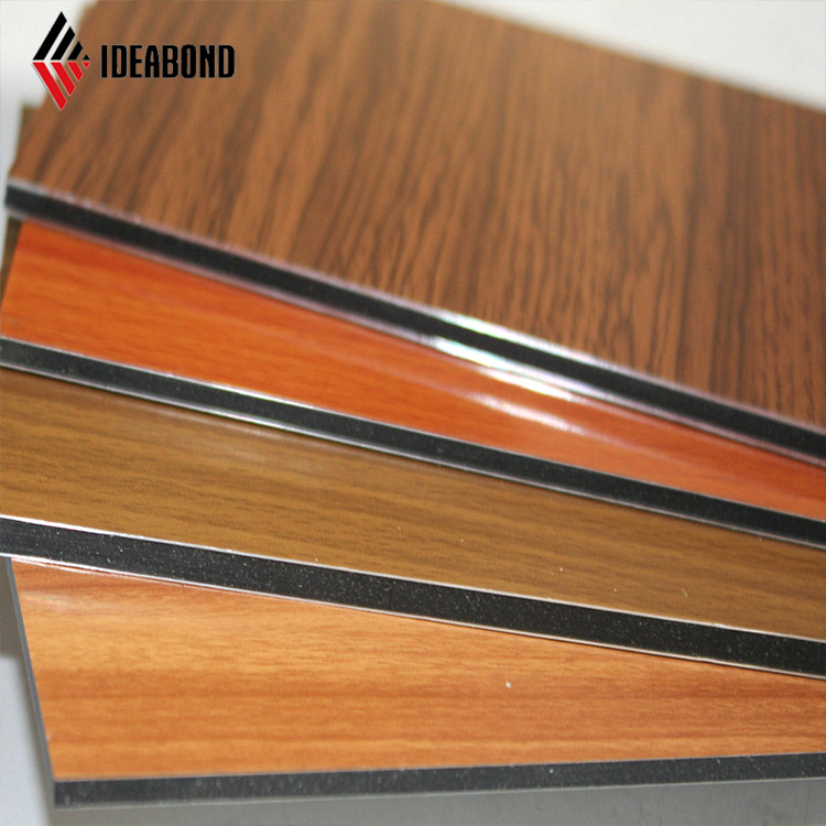 IDEABOND - 4mm wooden finish aluminum composite panel wood cladding ...