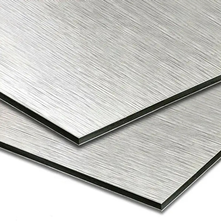 IDEABOND - Brushed Silver acp sheeting single sided Quality 4x8 feet ...