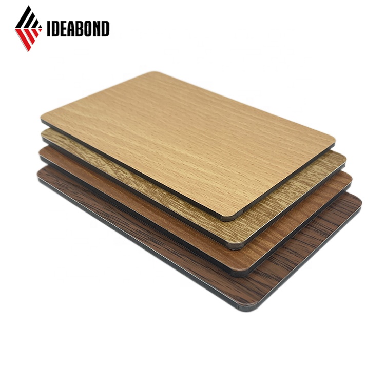 IDEABOND - 4mm wooden finish aluminum composite panel wood cladding ...