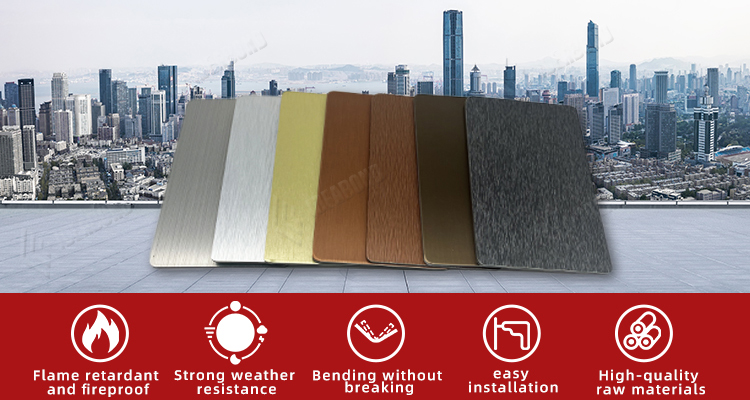 IDEABOND - brushed aluminium composite panels 4mm outdoor wall cladding ...