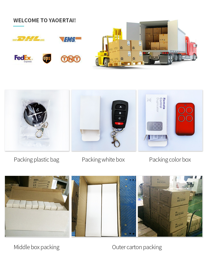 Multi Frequency RF Fixed Code 1-4 Buttons Optional Wireless Remote Control Switch | Yet remote ...