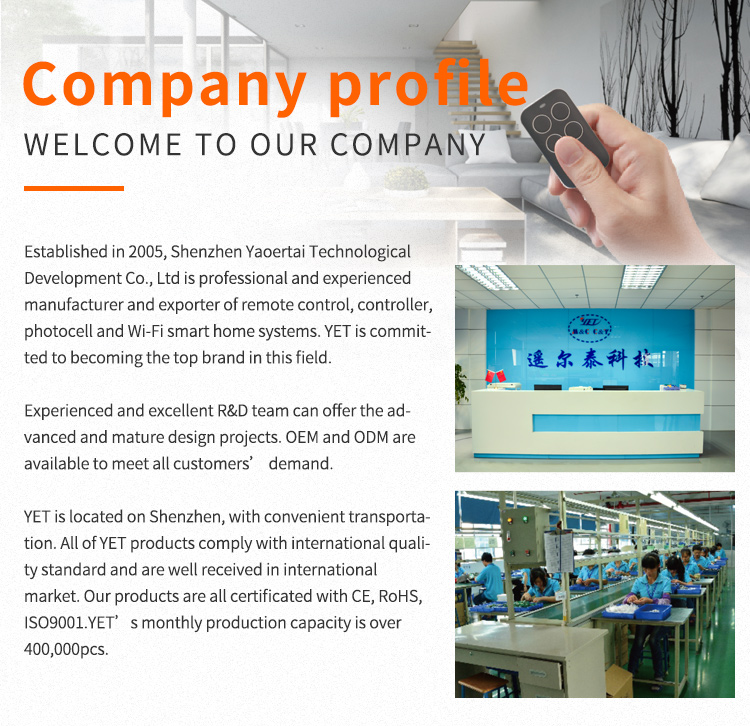 Multi Frequency RF Fixed Code 1-4 Buttons Optional Wireless Remote Control Switch | Yet remote ...