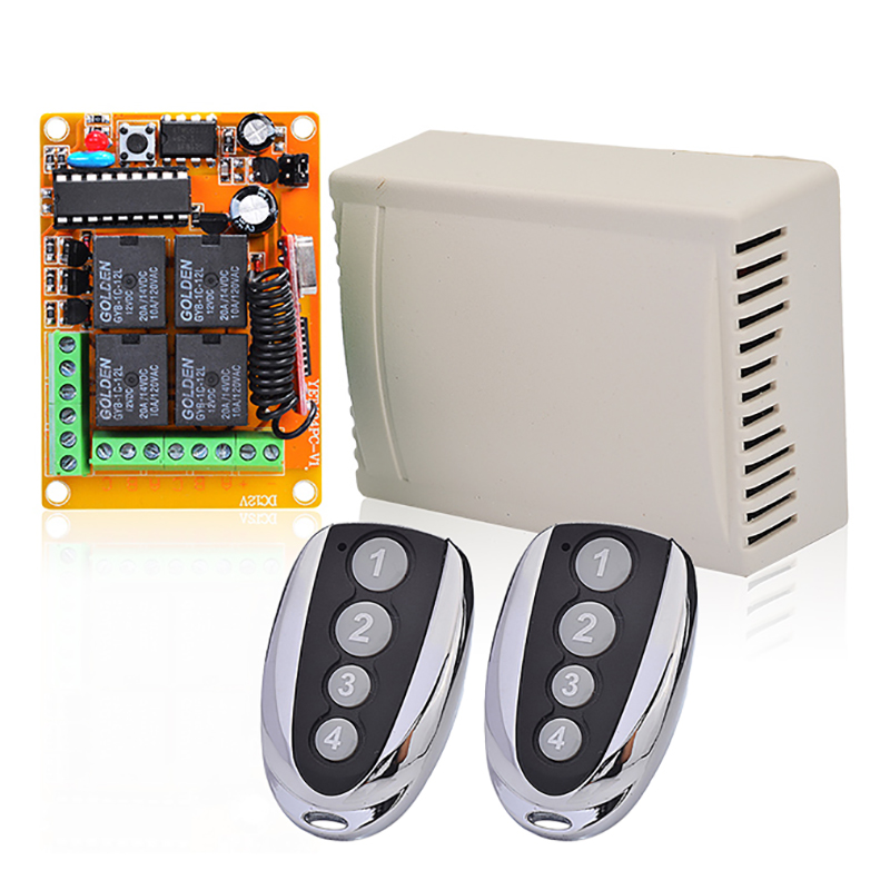 Wireless Security Transmitter Learning 433Mhz Universal 4 Channel Dc ...