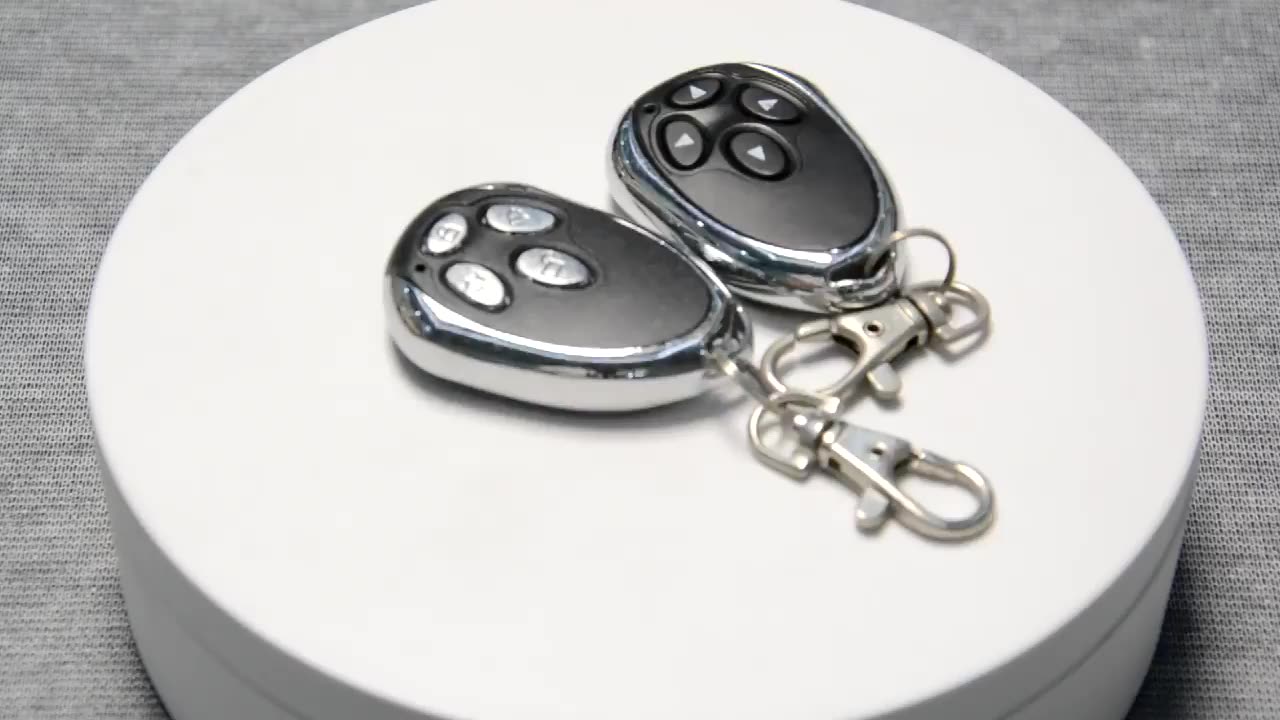 YET001 2/4 Button 12V Gate Door RF Wireless Metal Remote Control