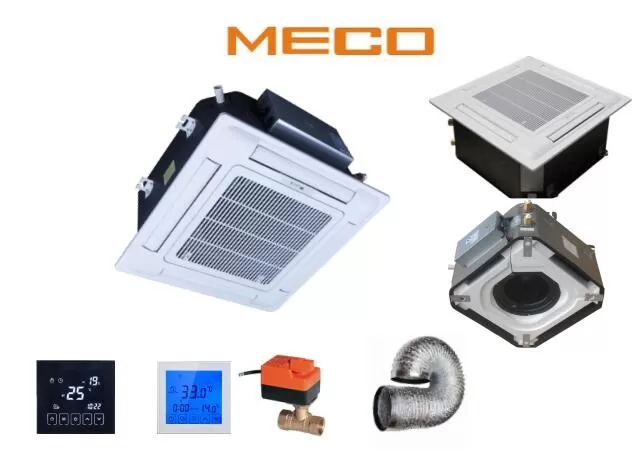 ceiling cassette fan coil unit with digital display and build in water ...
