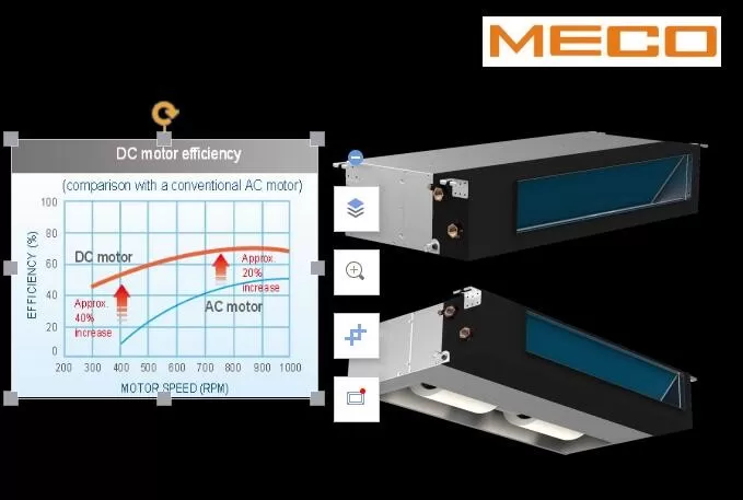 2 Tube Concealed Ac Unit , Hvac Fan Coil Unit Air Return Box Optional ...