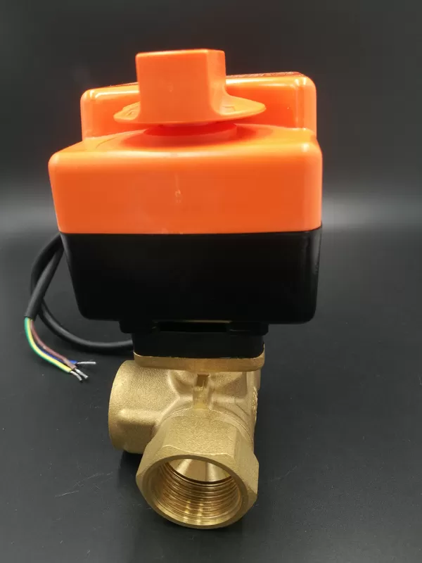 Two Way Or Three Way Fan Coil Unit Valve For Heating System Copper Material