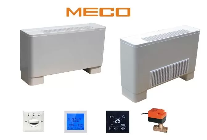 European Style Floor Mounted Fan Coil Units With LED Controller 0.5TR ...