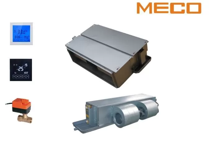 200CFM 4 Pipe Ceiling Concealed Fan Coil Unit Low Noise Built - In Pump ...