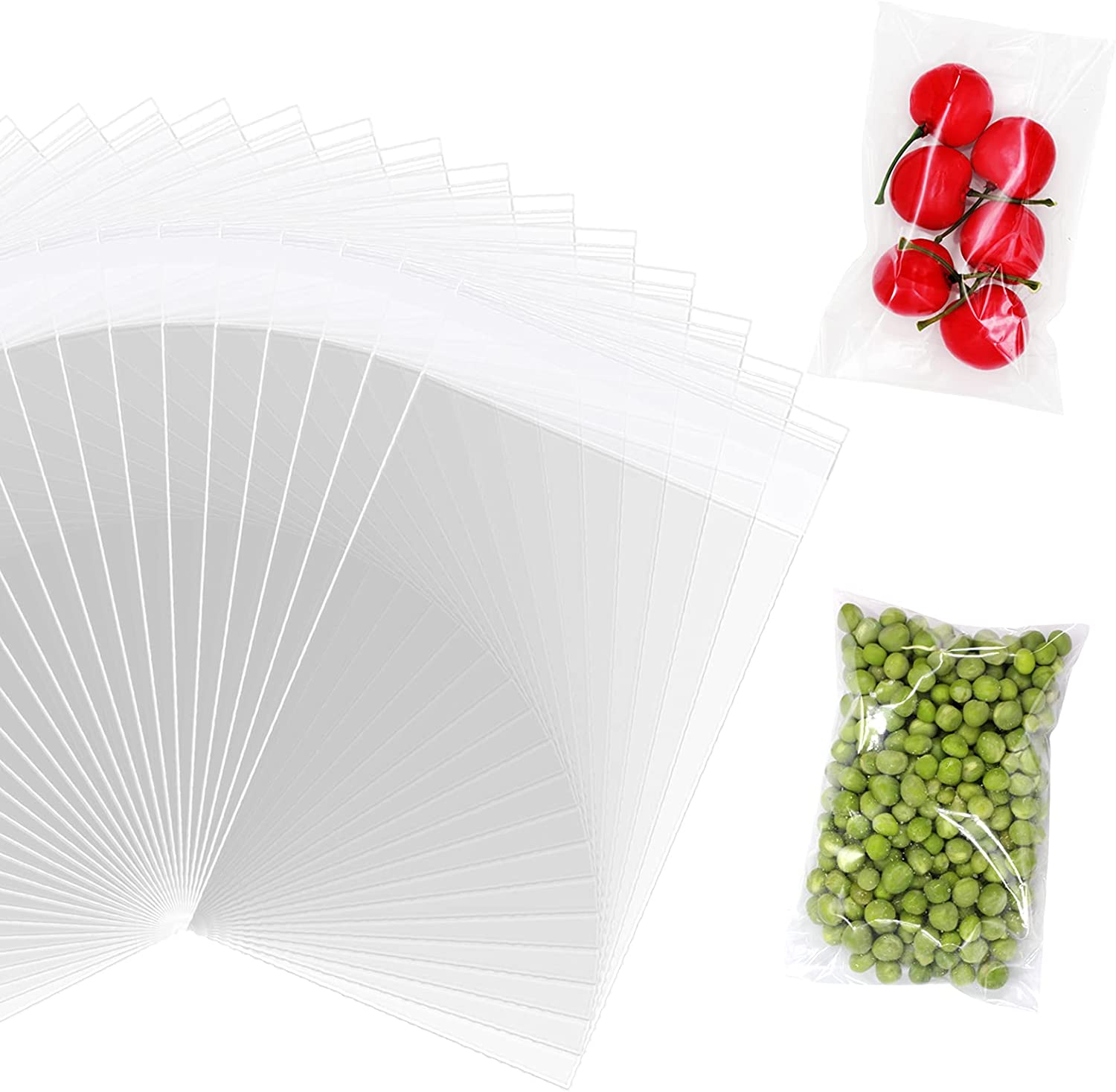Lesi - 10x15 BOPP Transparent Cello treat bag with self adhesive seal ...