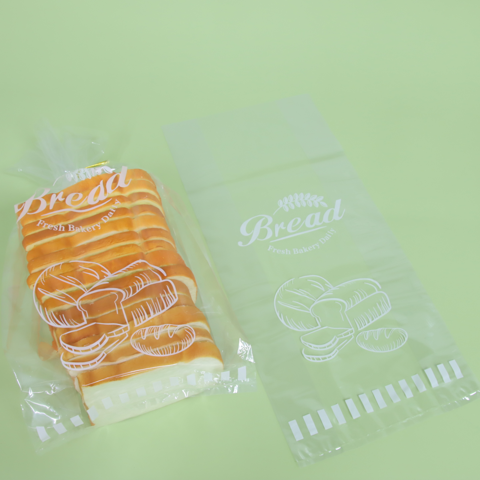 Lesi - Printed Custom Logo Transparent Plastics OPP Loaf Reusable ...
