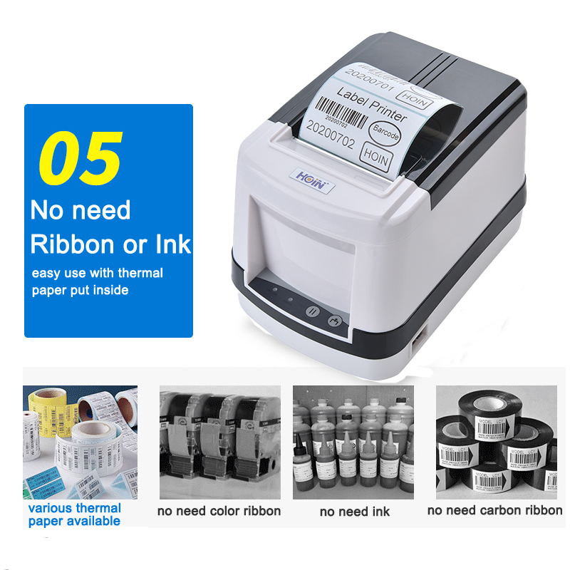 HOIN - POS Barcode 2D Label Thermal Printer 3 Inch 80mm Free Driver ...