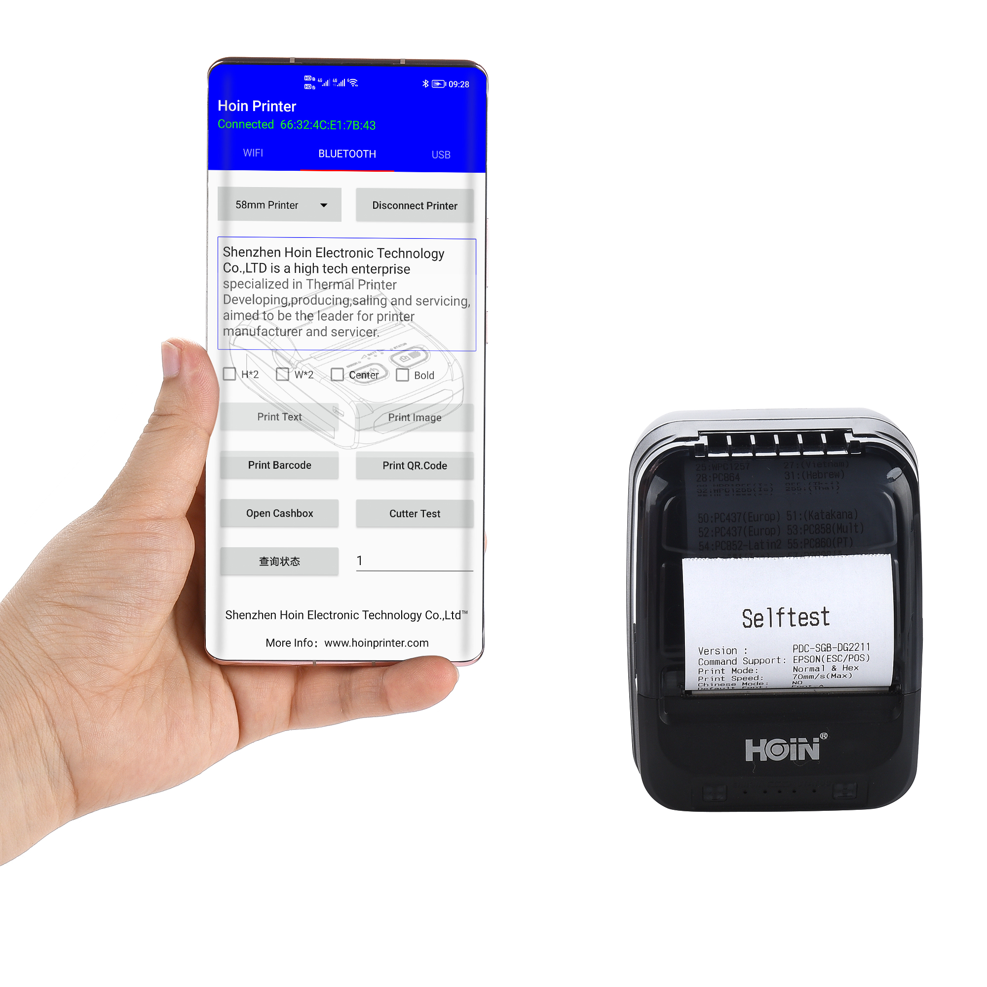Custom Hoin Bluetooth Thermal Printer Manufacturer & Supplier