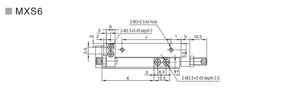 Mini Slides Cylinders MXS for Pneumatic Applications with Tight Space