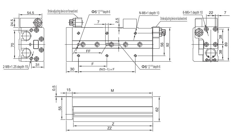 Mini Slides Cylinders MXS for Pneumatic Applications with Tight Space