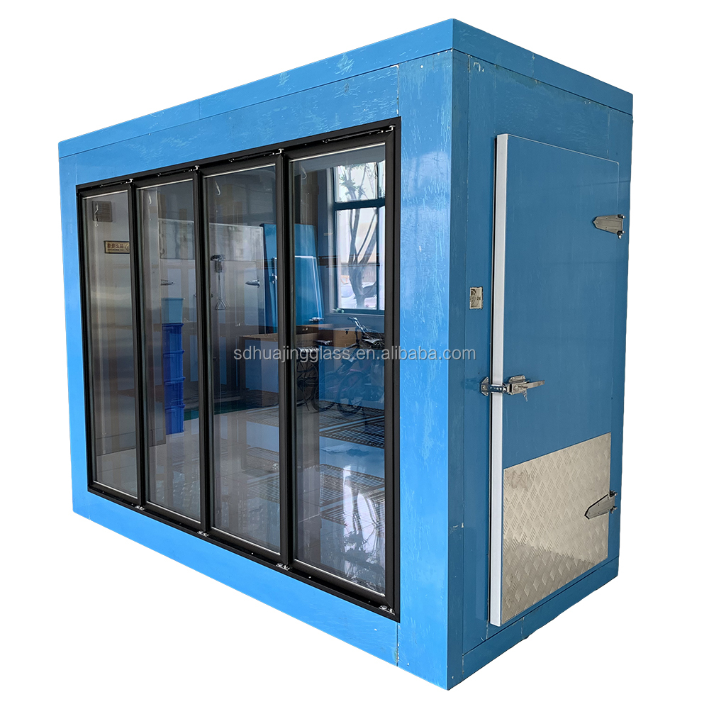 Display Transparent Glass Door Chillers and Freezers with Double Glazed