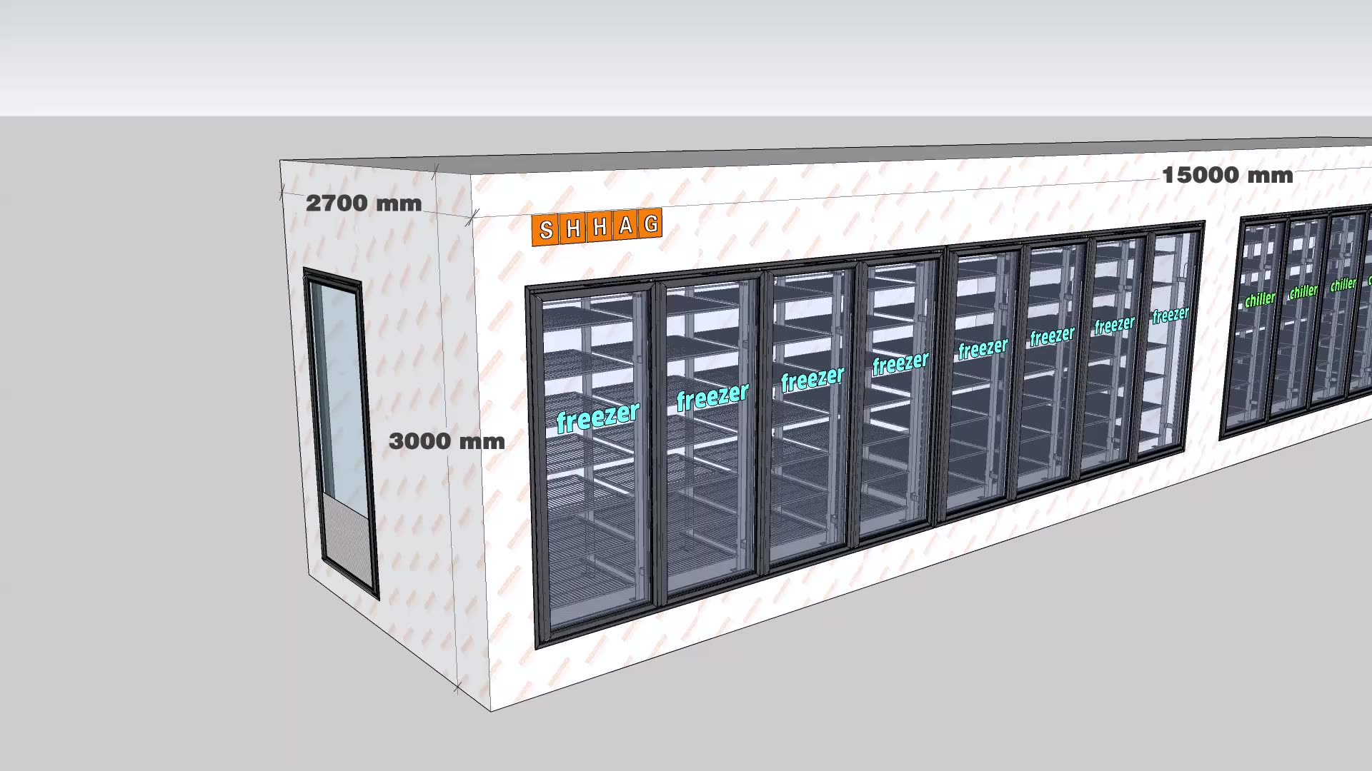 Commercial refrigeration equipment parts Glass door for walk-in freezer ...