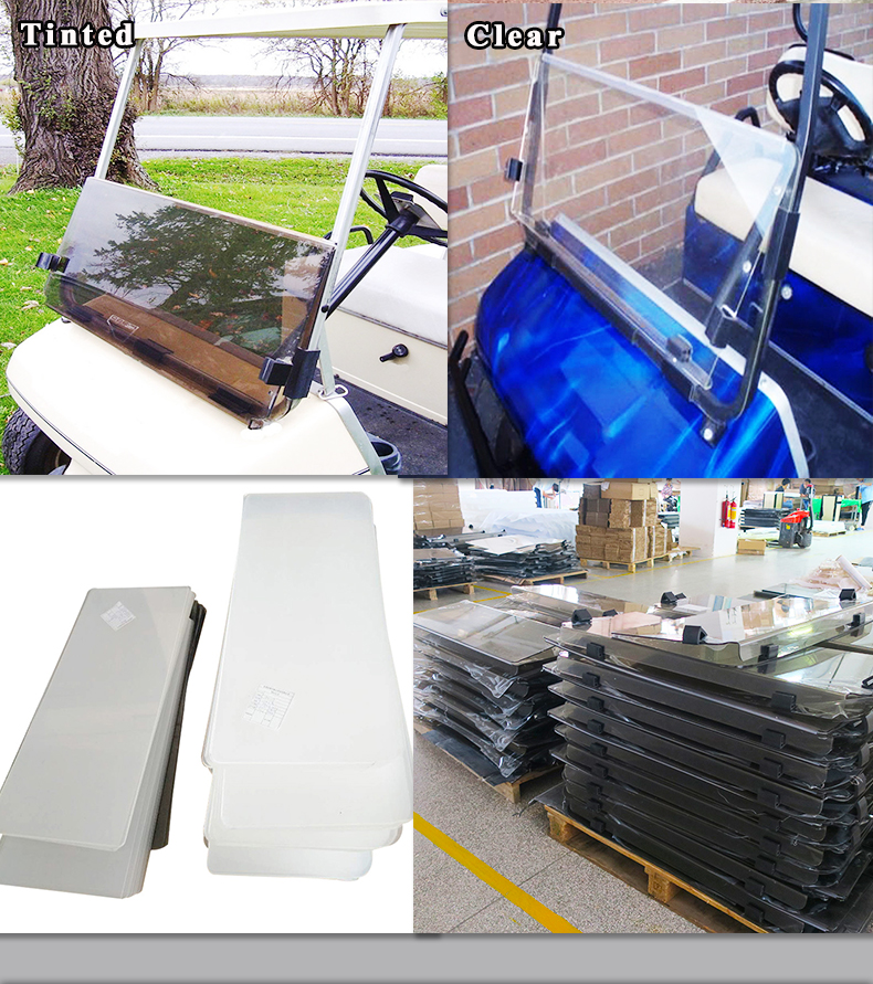 popular strong clear acrylic windshield for DS Club Car 2000+ for