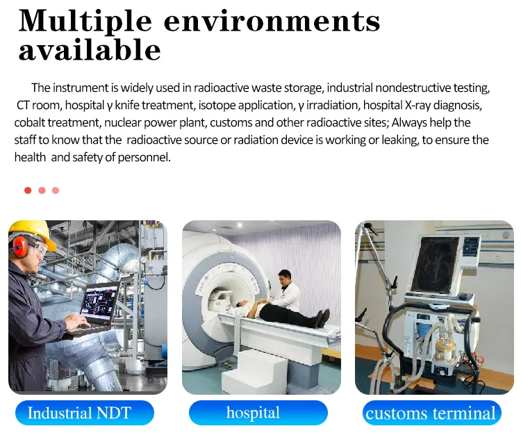 8 external probes RS232 output Online Radiation Monitor Nuclear ...