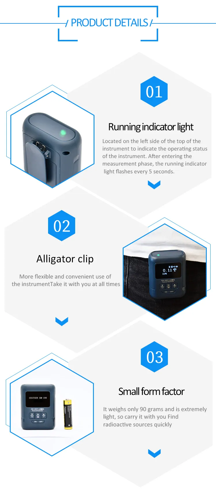 GM-100/A Occupational hygiene household radiation dosimeter Geiger ...